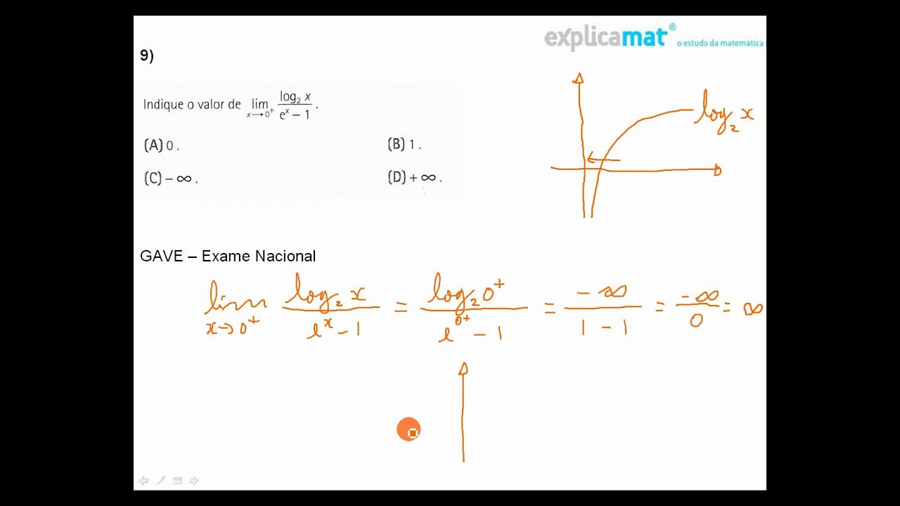 Limite com Exponencial e Logaritmo - Exame Nacional GAVE - YouTube