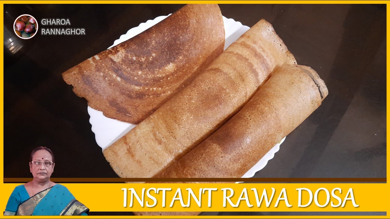 Instant Rawa Dosa - Special Breakfast Recipe - YouTube
