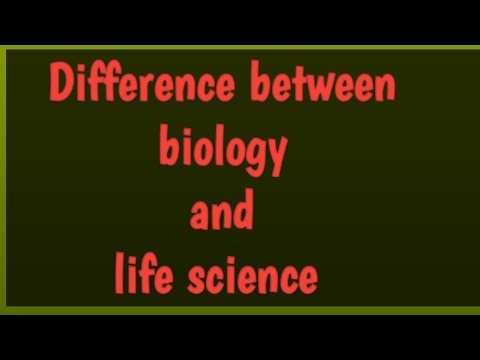 Difference between biology and life science - YouTube