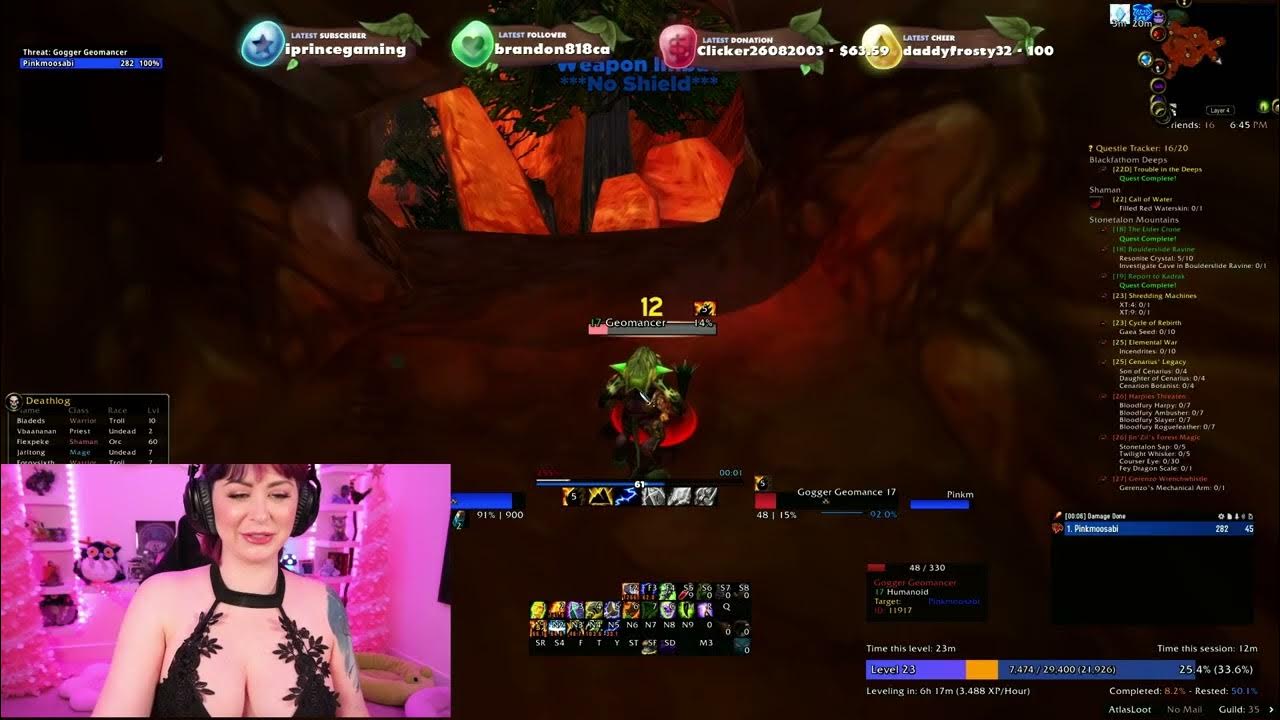 Don't die!! Pinkmoosabi - enh shaman - 22 - YouTube