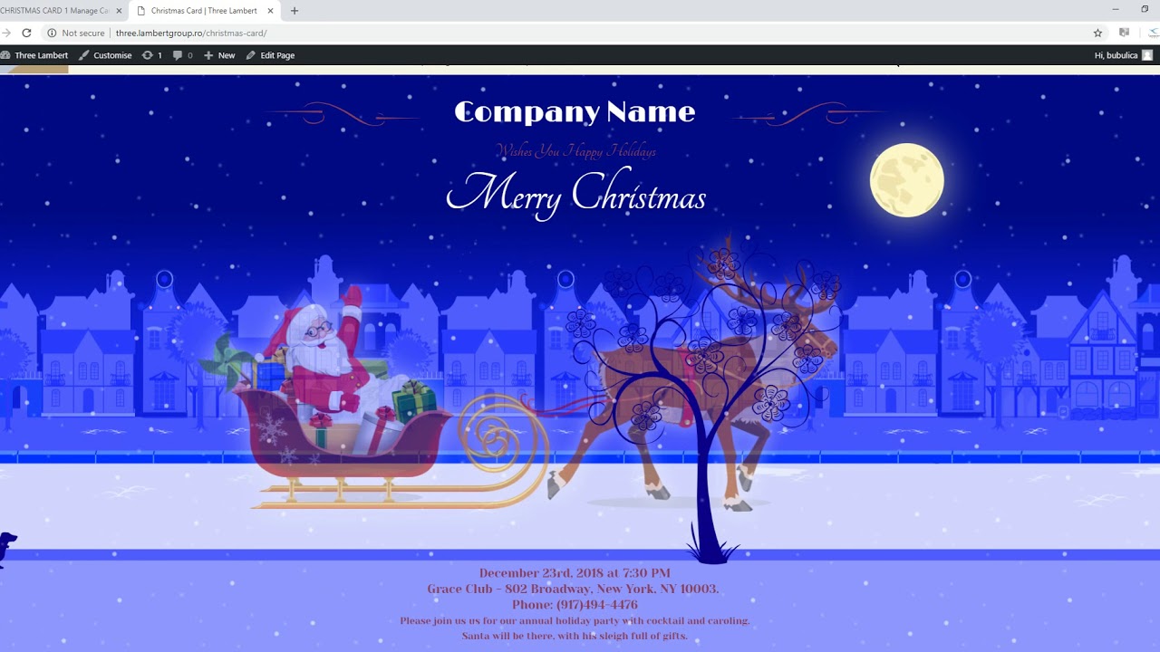 Magic Card Invitation - How to use the Christmas card - YouTube