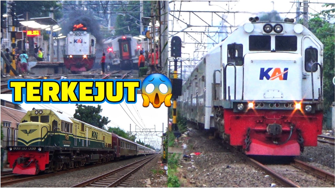 AKHIRNYA Kereta Serayu Pake Loko ini Lagi.. Kereta Ngebul Keluar Api ...