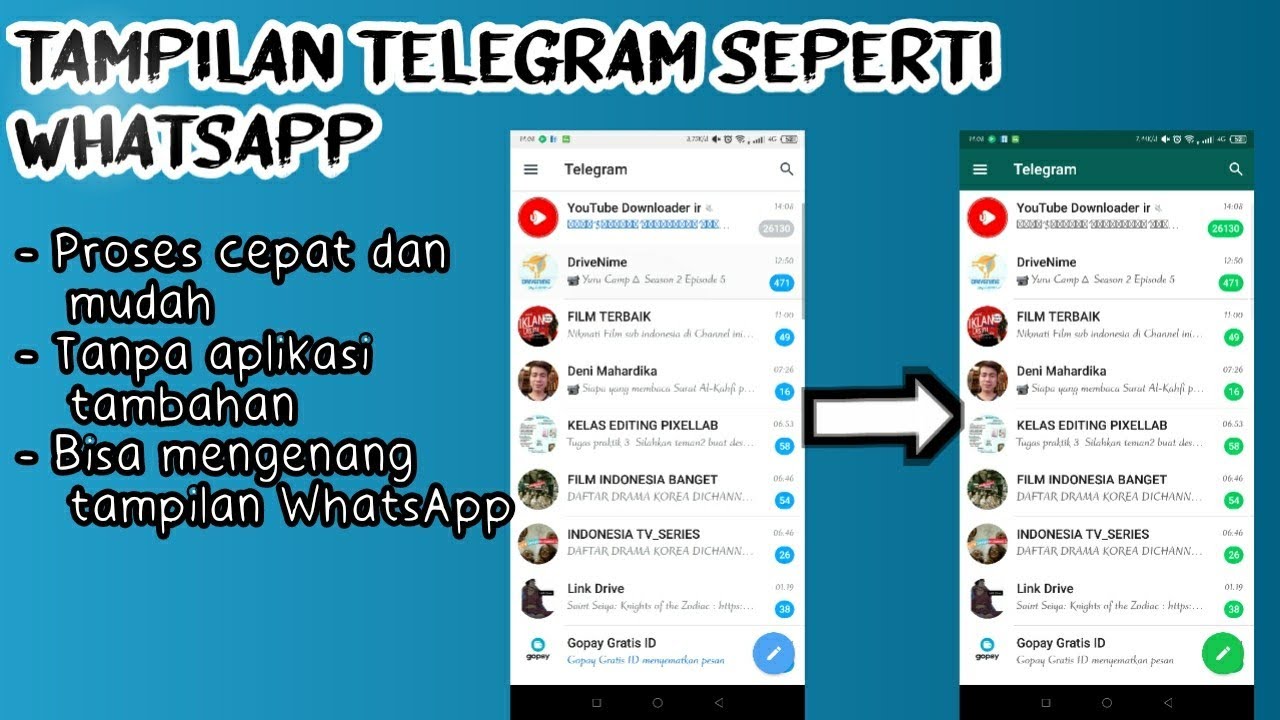 Cara Mengganti Tampilan Telegram seperti Tampilan WhatsApp tanpa ...