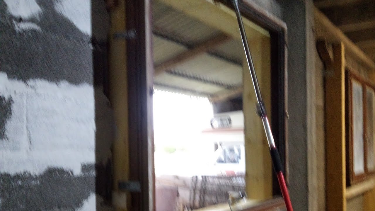 Installing old windows in block walls. - YouTube