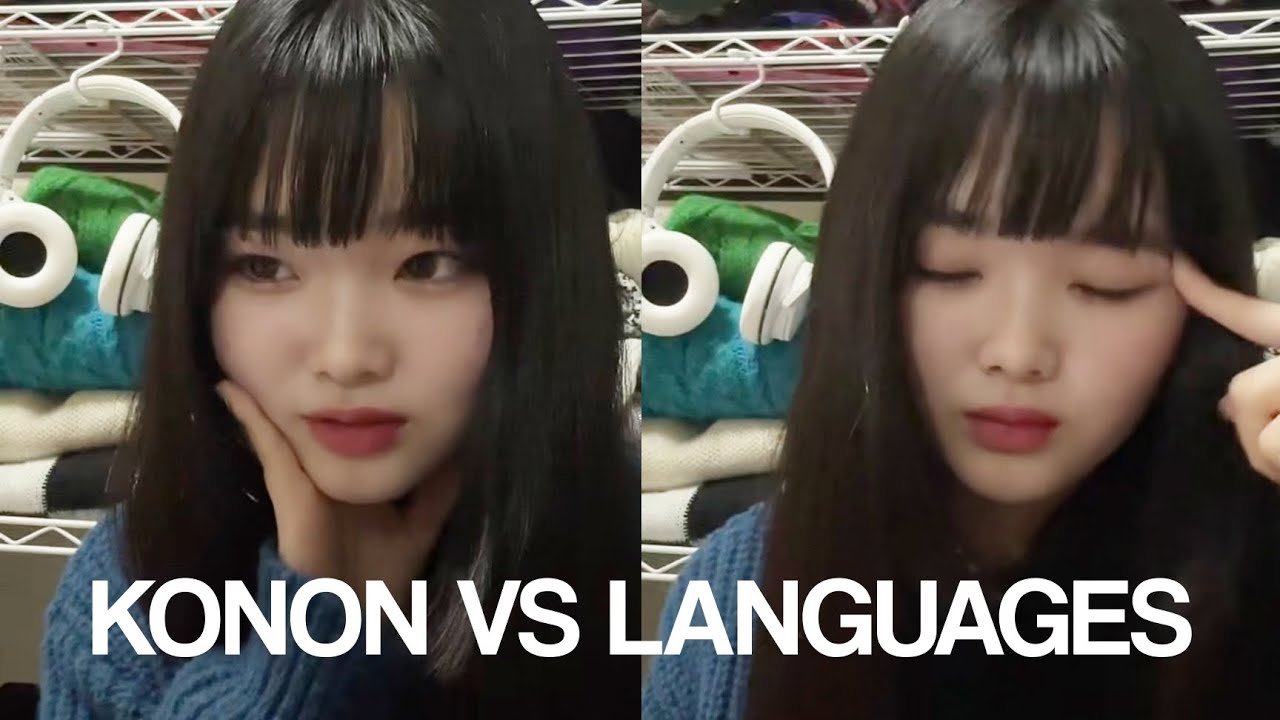konon and her struggles in languages (korean and english) - YouTube
