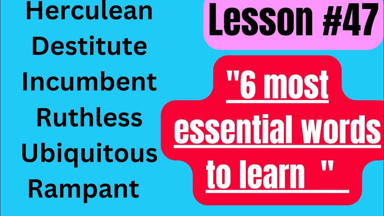 6 Most Essential Words To Learn Today YouTube 6-most-essential-words-to-learn-today-youtube