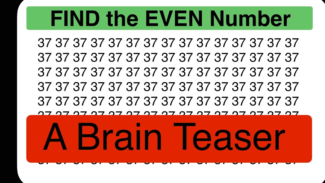 FIND the EVEN Number. https://youtu.be/-GC_1UHywII. Maths, math - YouTube