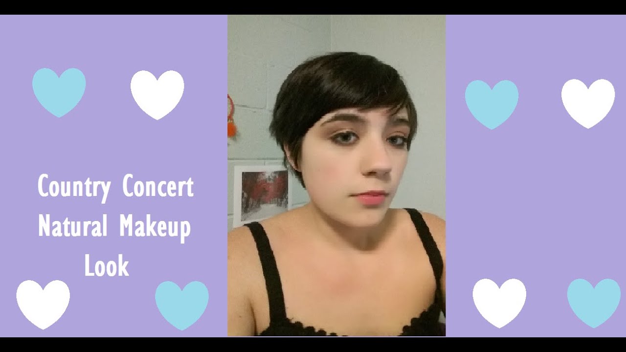 Natural Makeup for a Country Concert or Festival | Concert Tutorial #1 ...