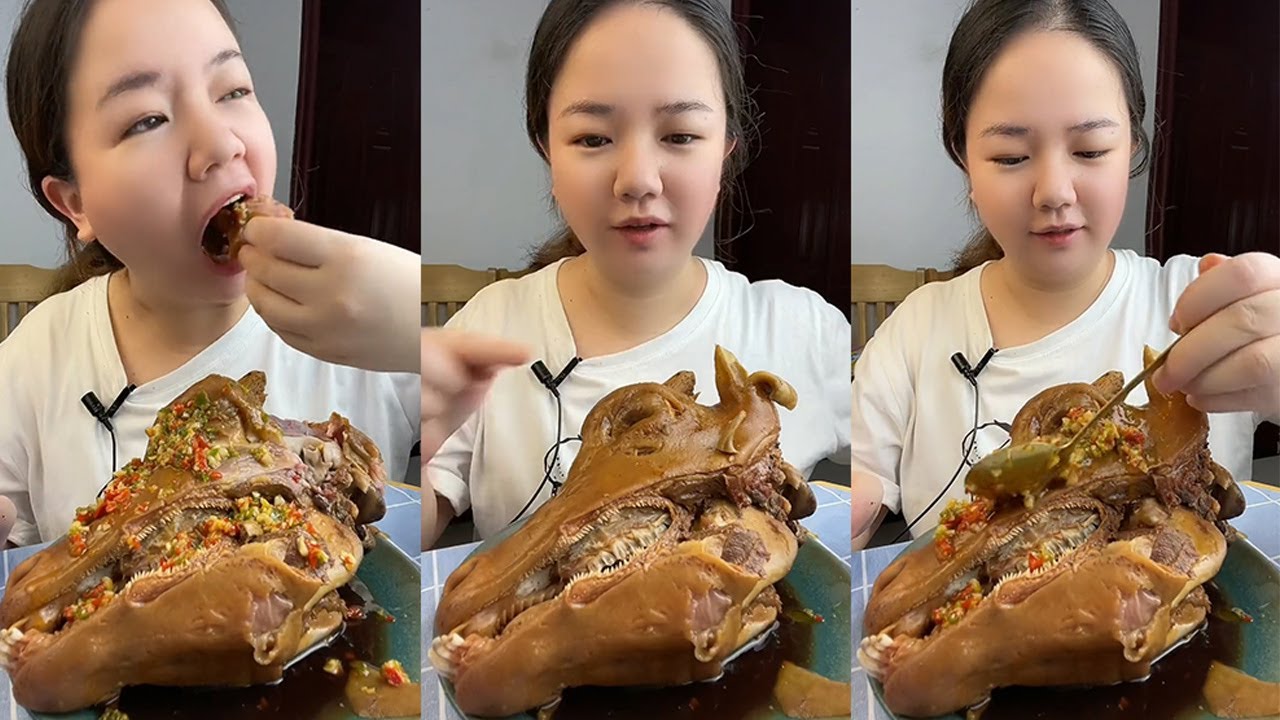 Asmr mukbang | Sheep head eating show！ - YouTube