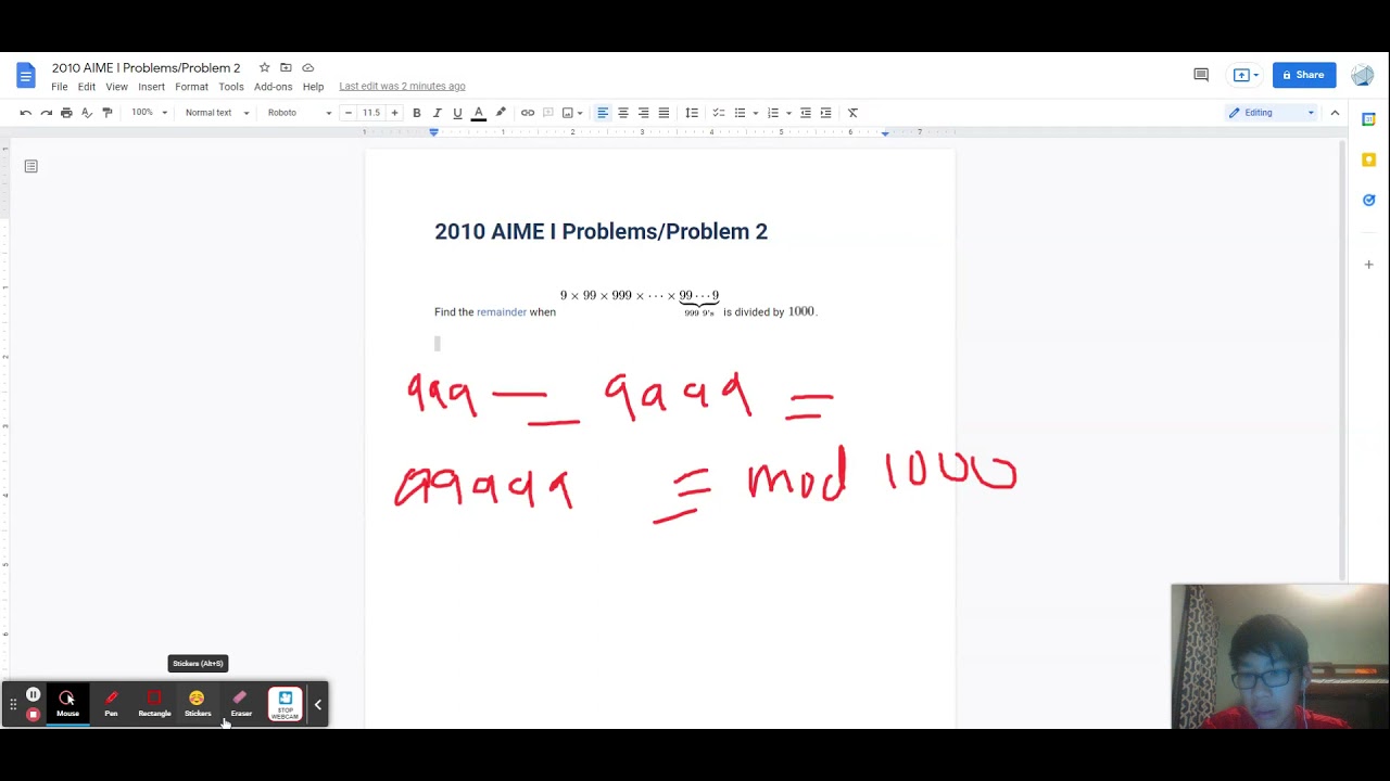 2010 AIME I Problem #2 Solution - YouTube