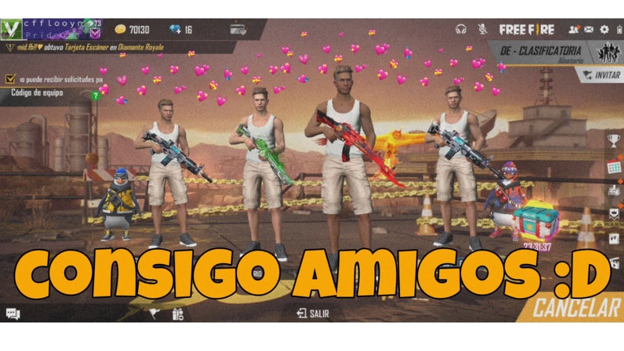 USO AL PERSONAJE DE ADAN EN FREE FIRE Y CONSIGO AMIGOS :D | Zsacf ...