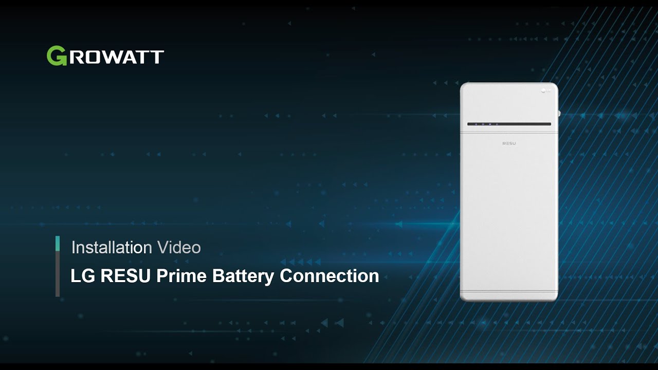 LG RESU Prime Battery Connection - YouTube