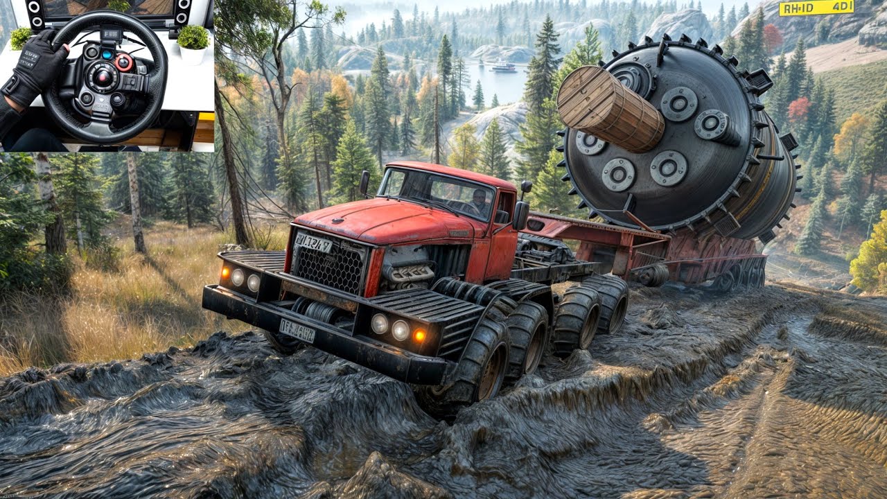 Wolf 8X8 - Hauling a Massive Refinery Machine Through Deep Mud ...