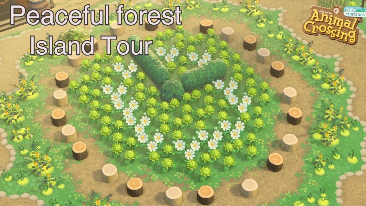 Amazing Forestcore Town island tour - Animal Crossing New Horizons ...