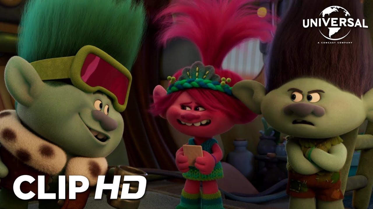 TROLLS 3: TODOS JUNTOS - Branch enseña a Poppy y John Dory su tablón de ...