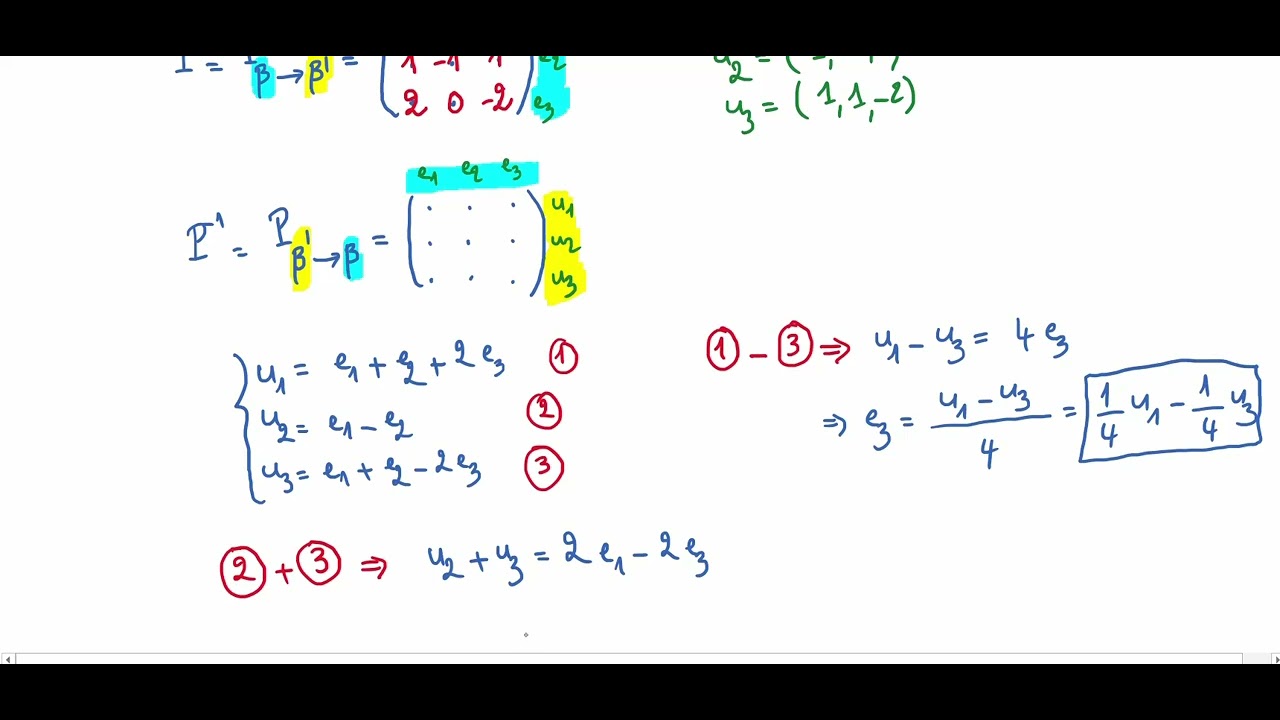 Exercice sur les matrices semblables - Partie 3 - YouTube