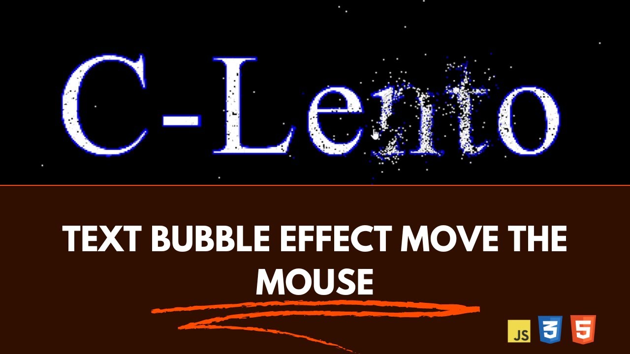 Text bubble effect move the mouse/use java script/web programming - YouTube
