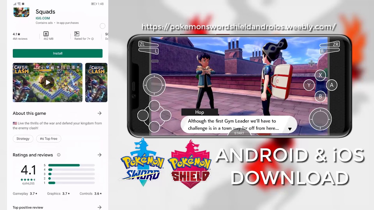 Pokemon Sword running FULL SPEED in Android DrasticNX Emulator - YouTube