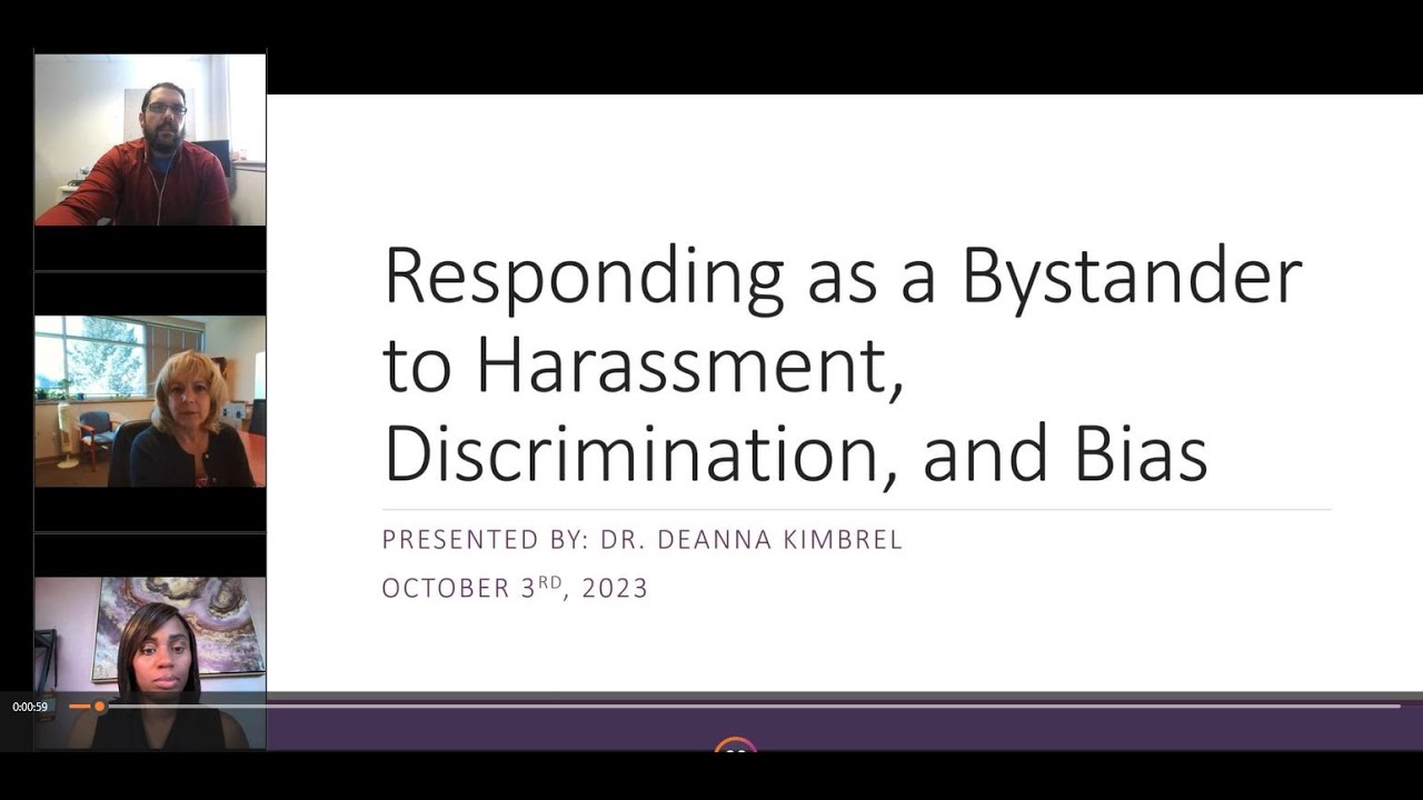 Responding as a Bystander to Harassment, Discrimination, and Bias - YouTube
