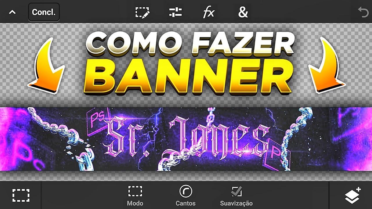 Como Fazer Banner Para Canal Do Youtube Pelo Celular Ps Touch Youtube