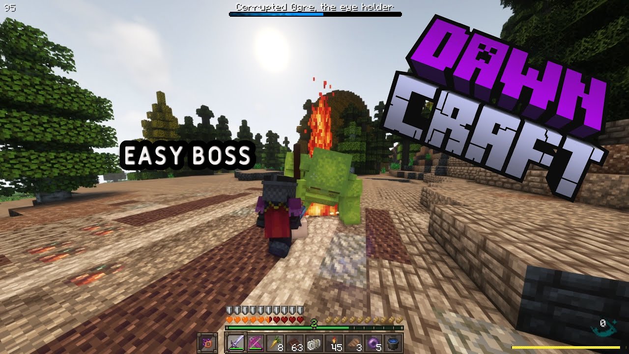 "¿demasiado fácil el primer boss de Dawncraft ?" pt.3 - YouTube