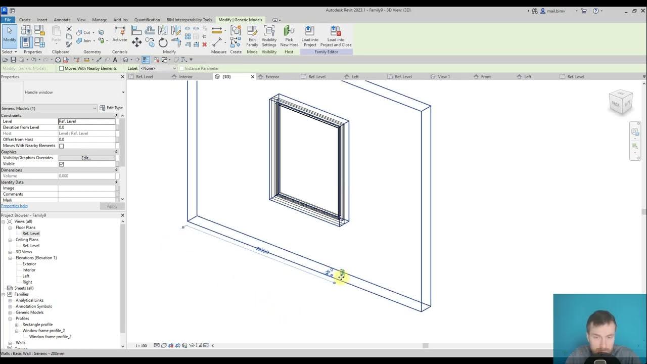 REVIT FAMILIES COURSE: Module 4 | 5. Window handle in Revit - YouTube
