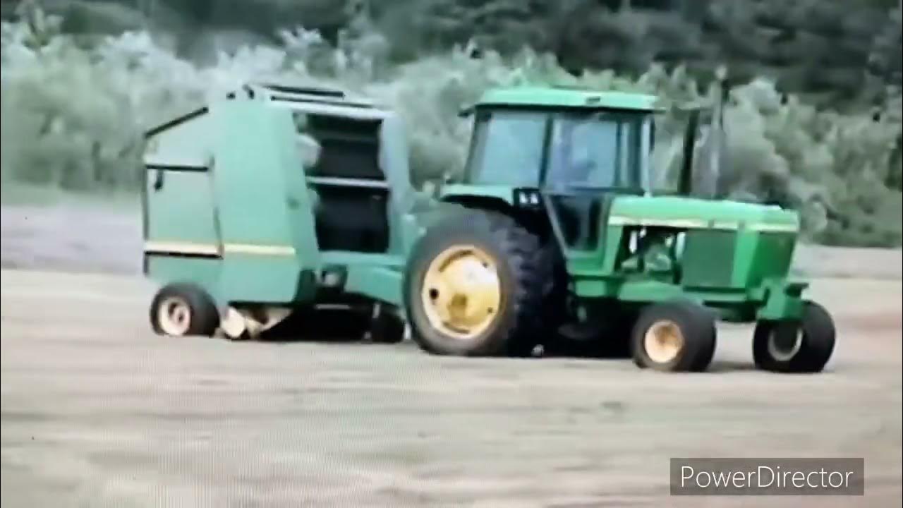 John Deere Tractor 4440 & John Deere Baling Hay 430 (2007) - YouTube