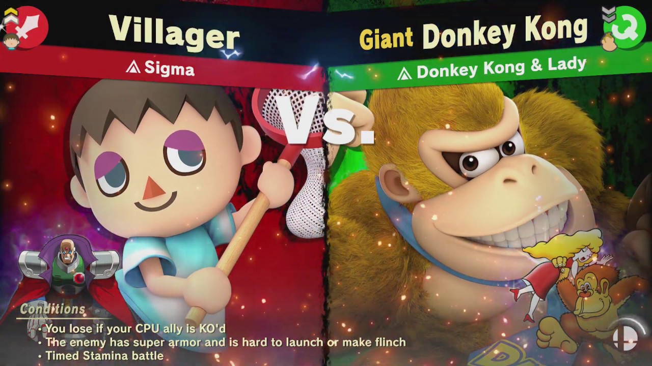 Super Smash Bros Ultimate - Donkey Kong and Lady (Spirit Battle) - YouTube