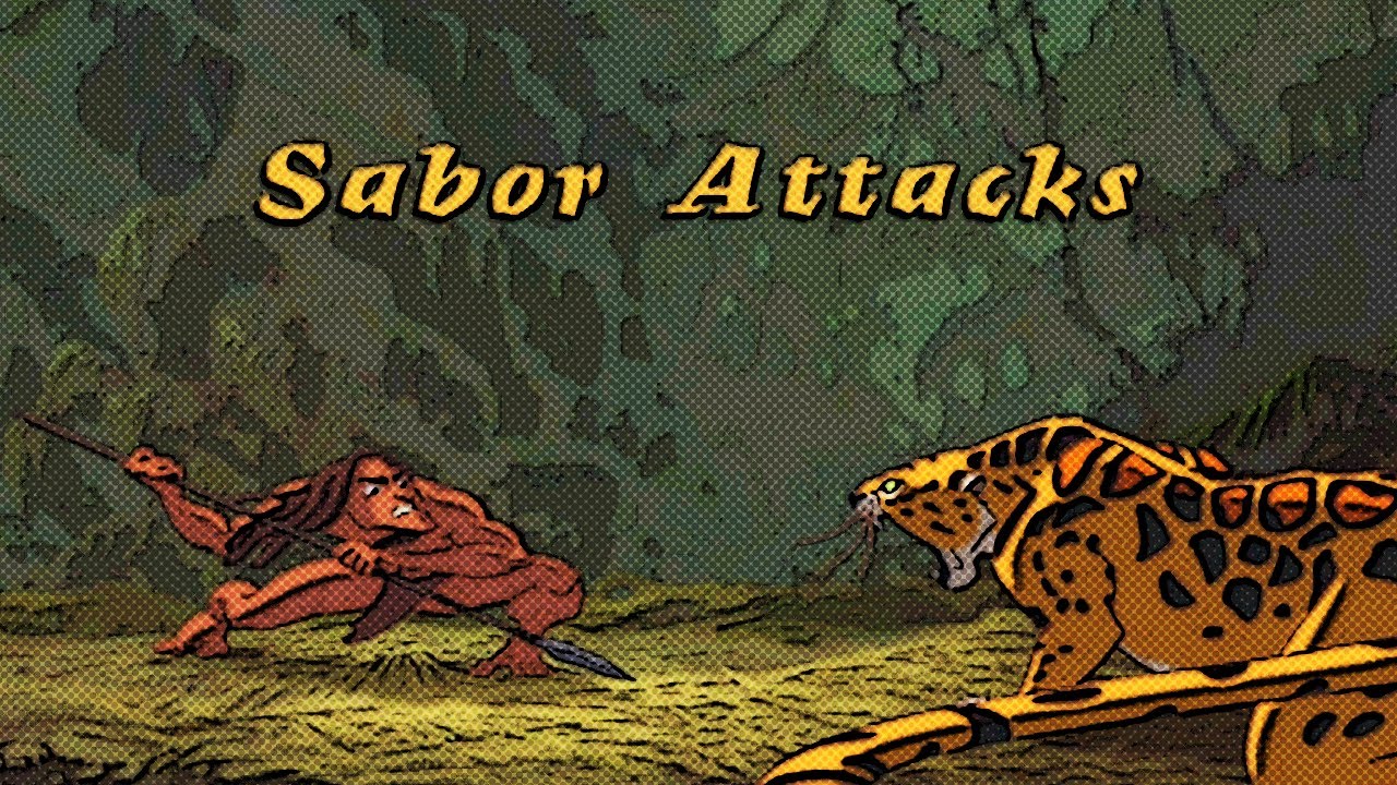 Disney's Tarzan (video game) PS1 100% SABOR ATTACKS Walkthrough - YouTube
