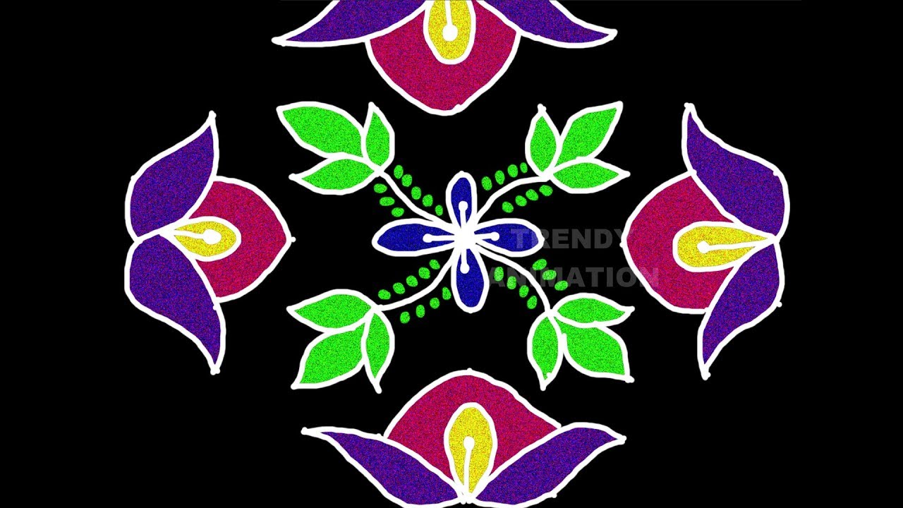 Awesome easy rangoli design with 9*3dots | Muggulu | latest rangoli ...