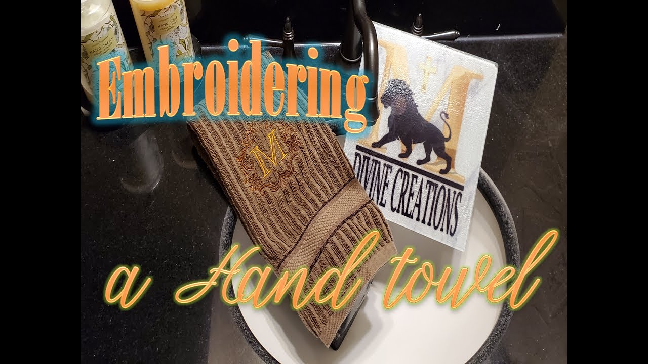 Embroidering a Personalized hand towel with the Highland 1501 C- 5 ...