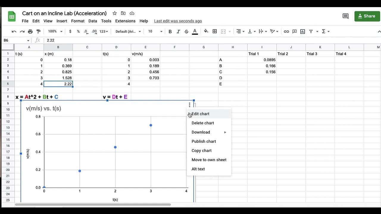 Cart on an Incline Lab (Acceleration) - How to get coefficients! - YouTube