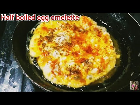 half boiled egg omelette//how to make half boiled egg omelette//easy ...
