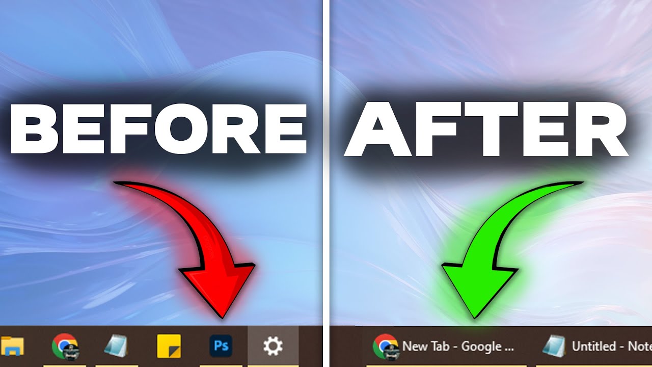 How To Expand or Combine TASKBAR Buttons Windows 10 - Full Guide - YouTube
