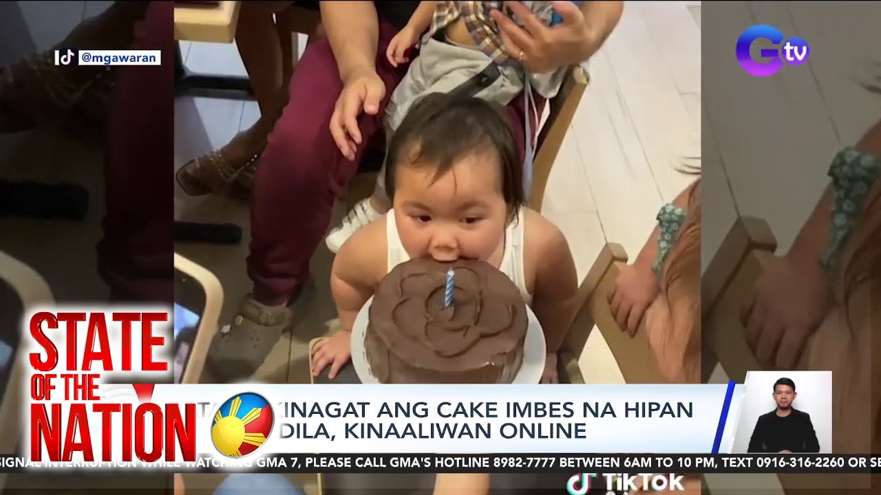 Batang kinagat ang cake imbes na hipang ang kandila, kinaaliwan online ...