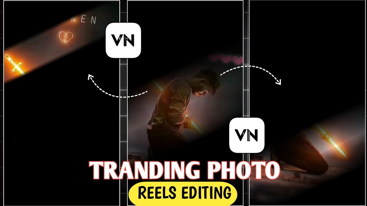 Black Photo Ray Effect Video Editing In Vn App | Trending Photo Reels ...
