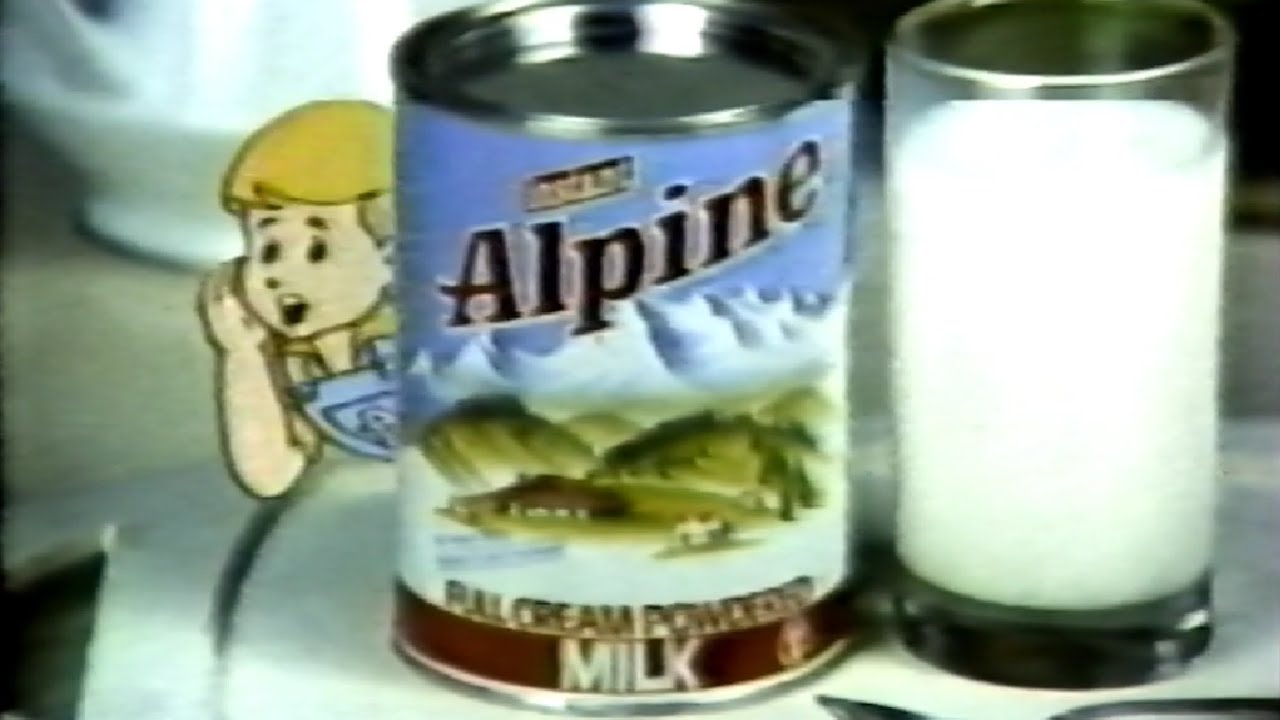 Alpine Full Cream Powdered Milk TVC (1986) - YouTube