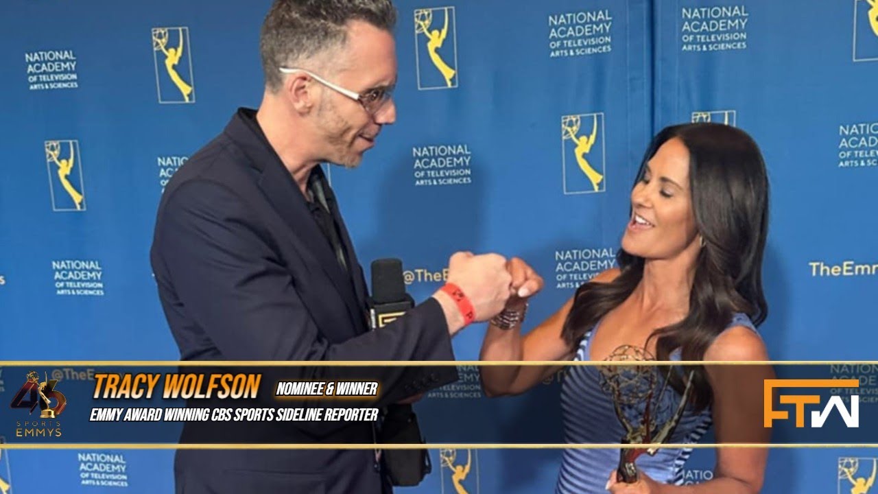 Todd interviews CBS Sports Reporter Tracy Wolfson at the 46th Annual Sports Emmy Awards in NYC ...