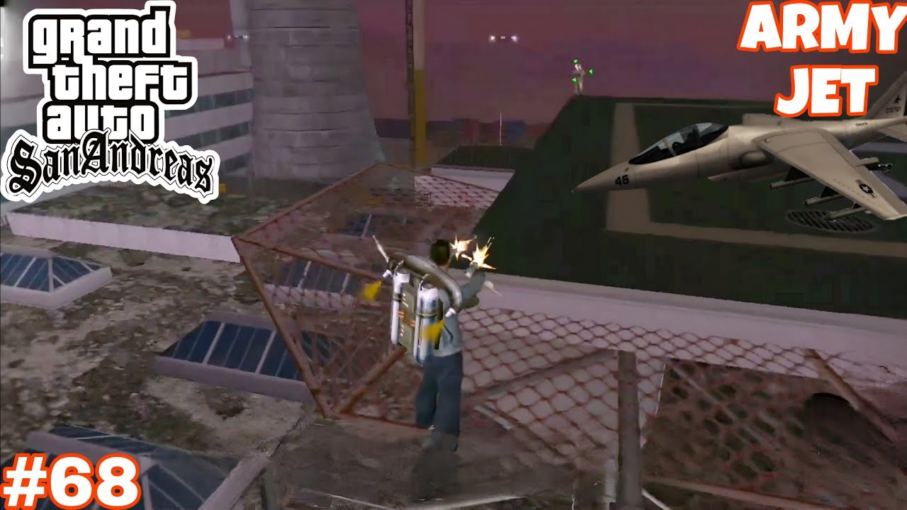 CJ STEALING ARMY JET || GTA SAN ANDREAS || #68 - YouTube