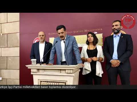 Türkiye İşçi Partisi milletvekilleri TBMM'de basın toplantısı düzenliyor.