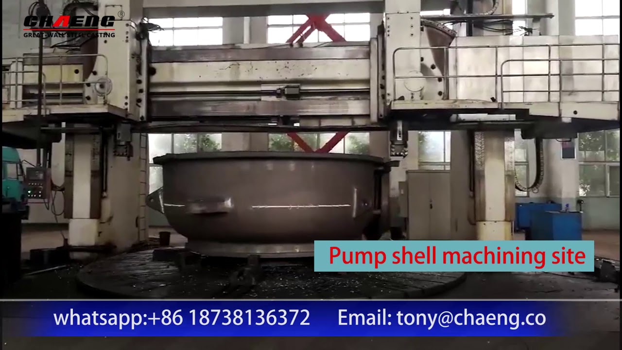 The world's largest pump pump casing machining - YouTube
