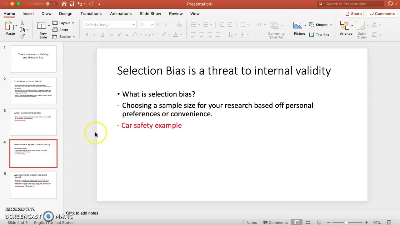 Selection Bias and how it affects internal validity - YouTube