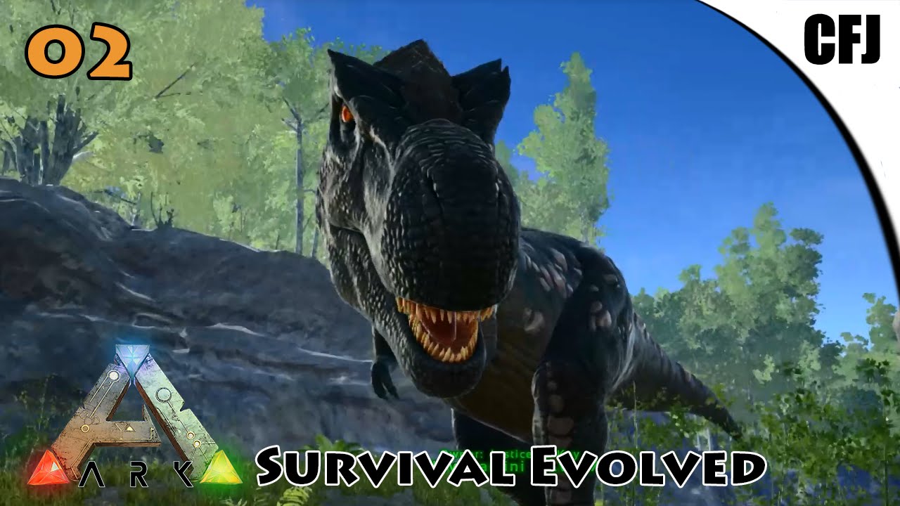 Ark: Survival Evolved Gameplay :: 02 :: TAKING A T-REX ON A METAL RUN ...