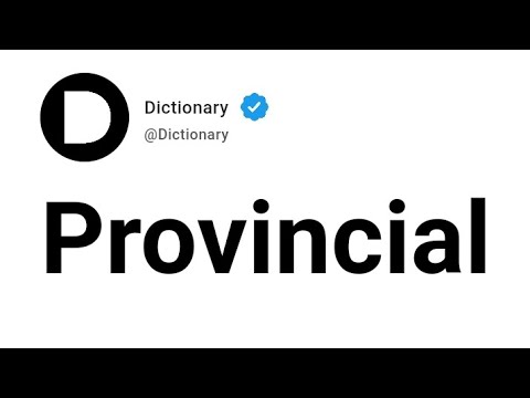 Provincial Meaning In English - YouTube