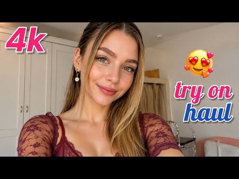 [4k] See-Through Lingerie & Bikini Try-On Haul |Transparent Outfit Trends 2026 #lingerie#Shein#3