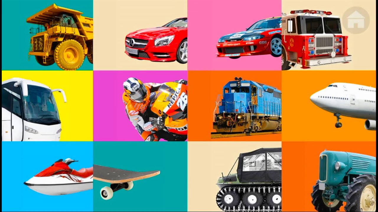 100 Vehicles - Trains Airplanes Construction Vehicles Bulldozer Dump ...