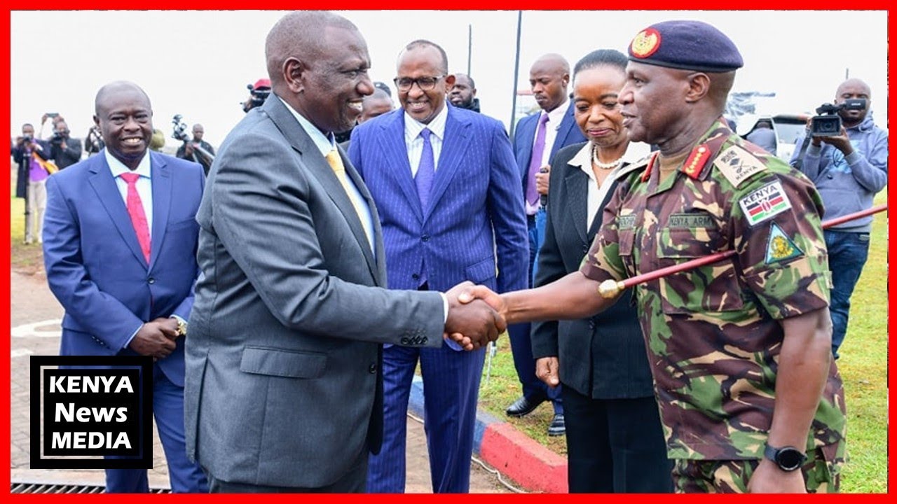 President William Ruto arrival to flagg off KDF contingent to the ...