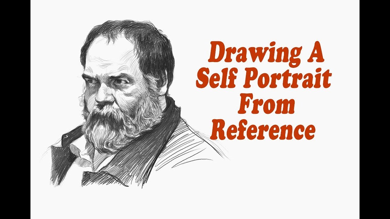 Drawing A Self Portrait From Reference - YouTube