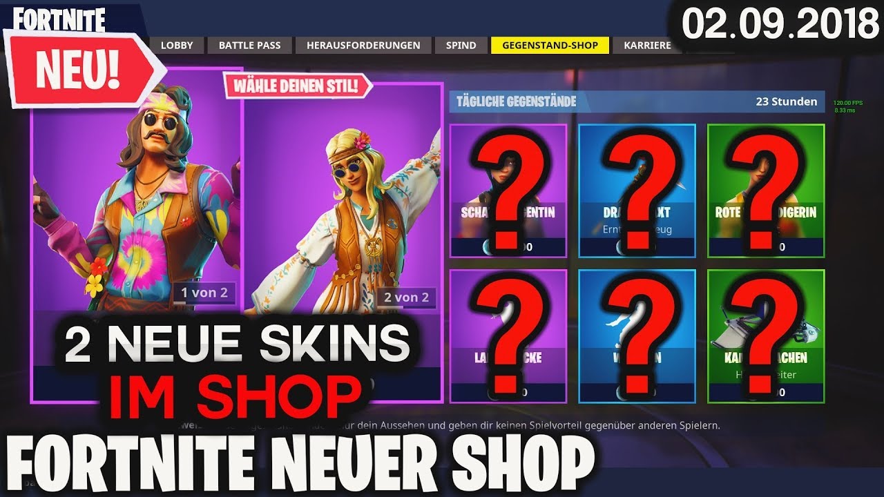 FORTNITE SHOP vom 2.9 - ☮ 2 NEUE SKINS 🛒 Fortnite Daily Item Shop ...