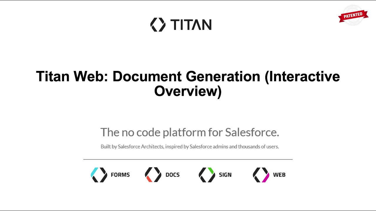 Titan Web: Document Generation (Interactive Overview) - YouTube